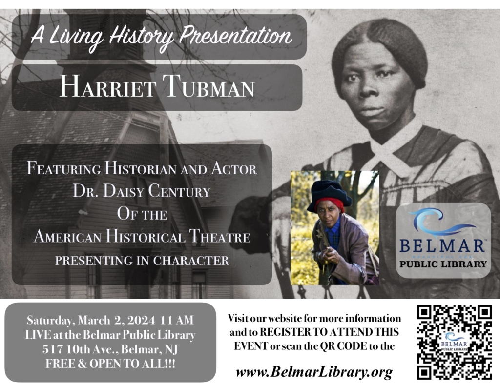 Harriet Tubman – A Living History Presentation – Belmar Public Library