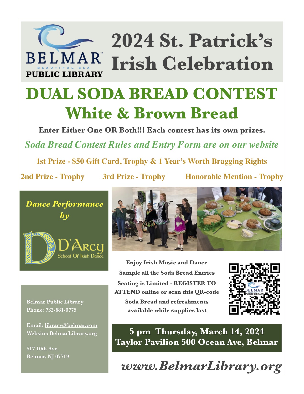 2024 Irish Celebration and Soda Bread Contest – Belmar Public Library